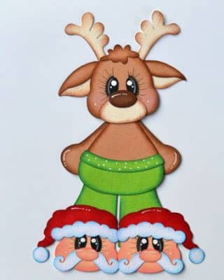 Bonitas y sencillas figuras de fomi para navidad