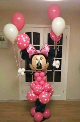 Como hacer una decoracion de minnie con globos