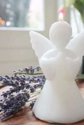 4 velas en forma de angel para distintas ocasiones