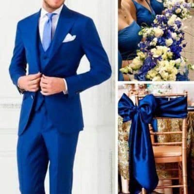 La elegancia de una boda azul rey con dorado en 2023